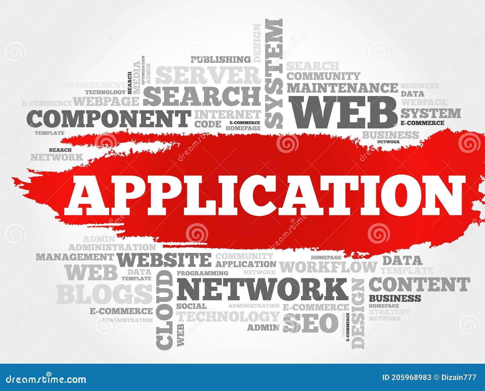Application word cloud stock illustration. Illustration of data - 205968983