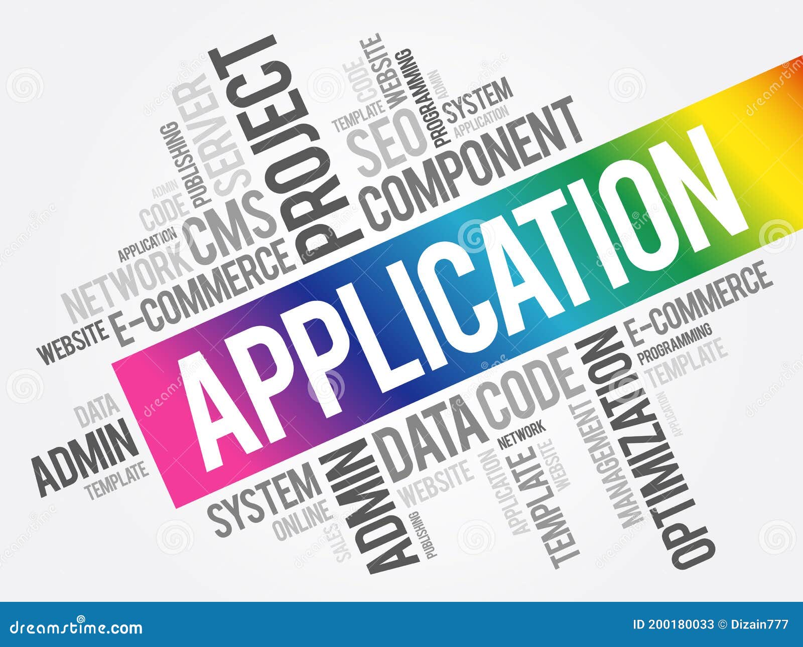 Application Word Cloud Collage Stock Illustration - Illustration of ...