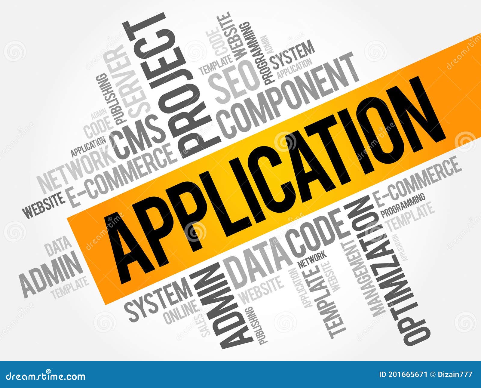 Application Word Cloud Collage Stock Illustration - Illustration of ...