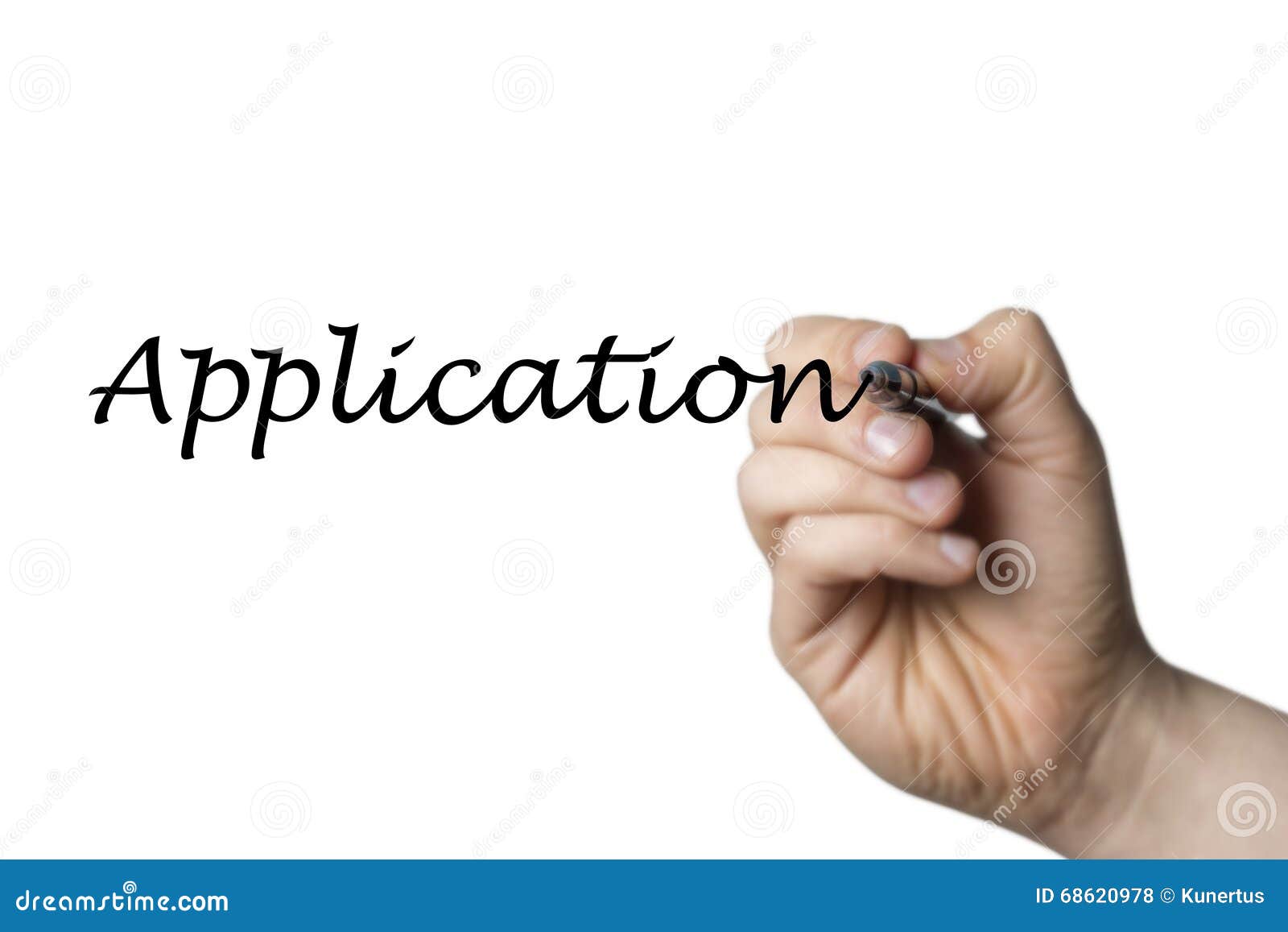 Application Written by a Hand Stock Illustration - Illustration of ...
