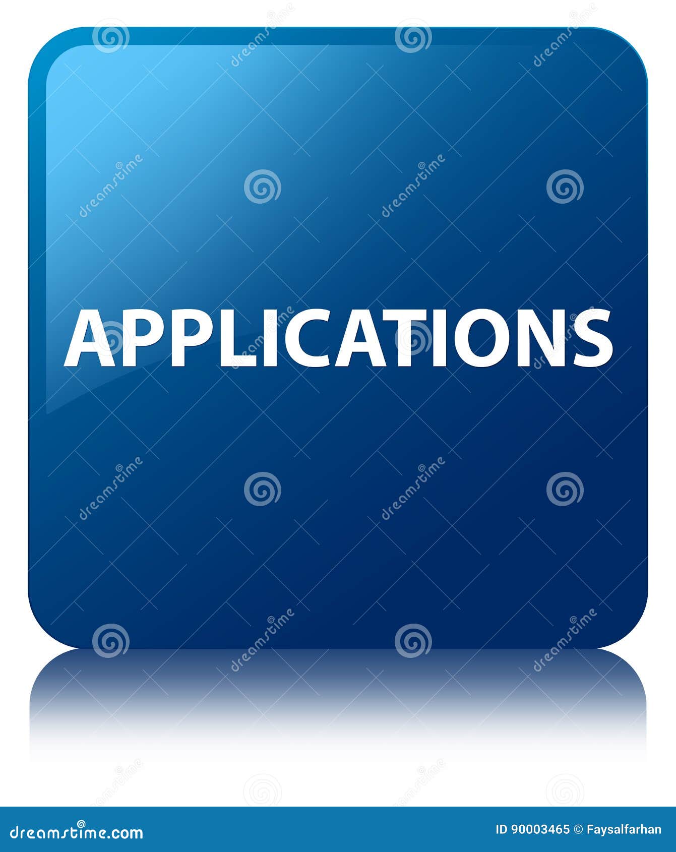 Applications Blue Square Button Stock Illustration - Illustration of ...