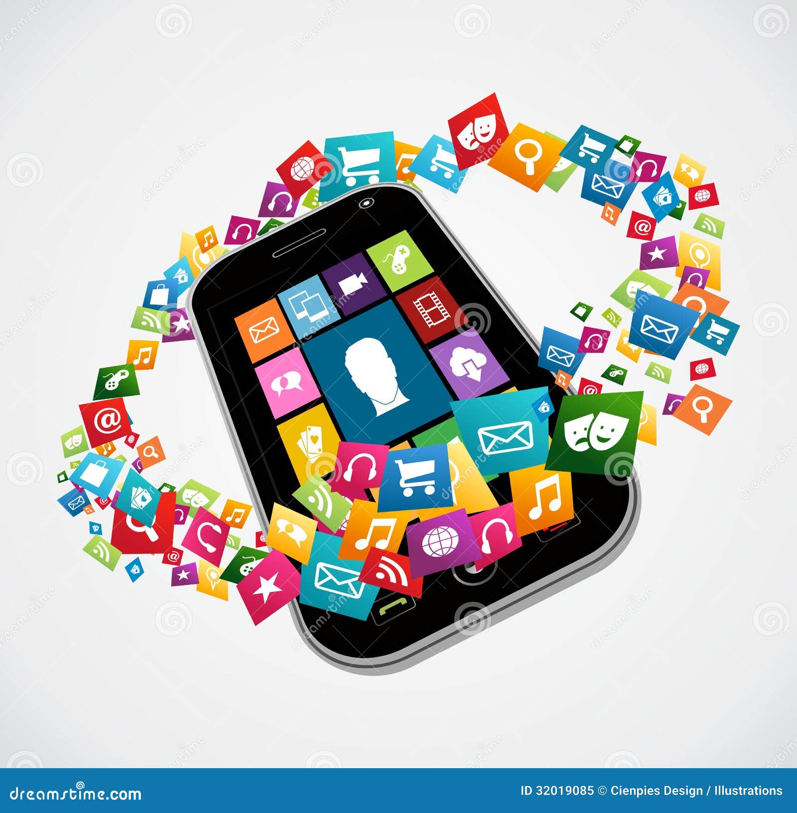 Applications De Mobile De Smartphone Illustration de Vecteur ...