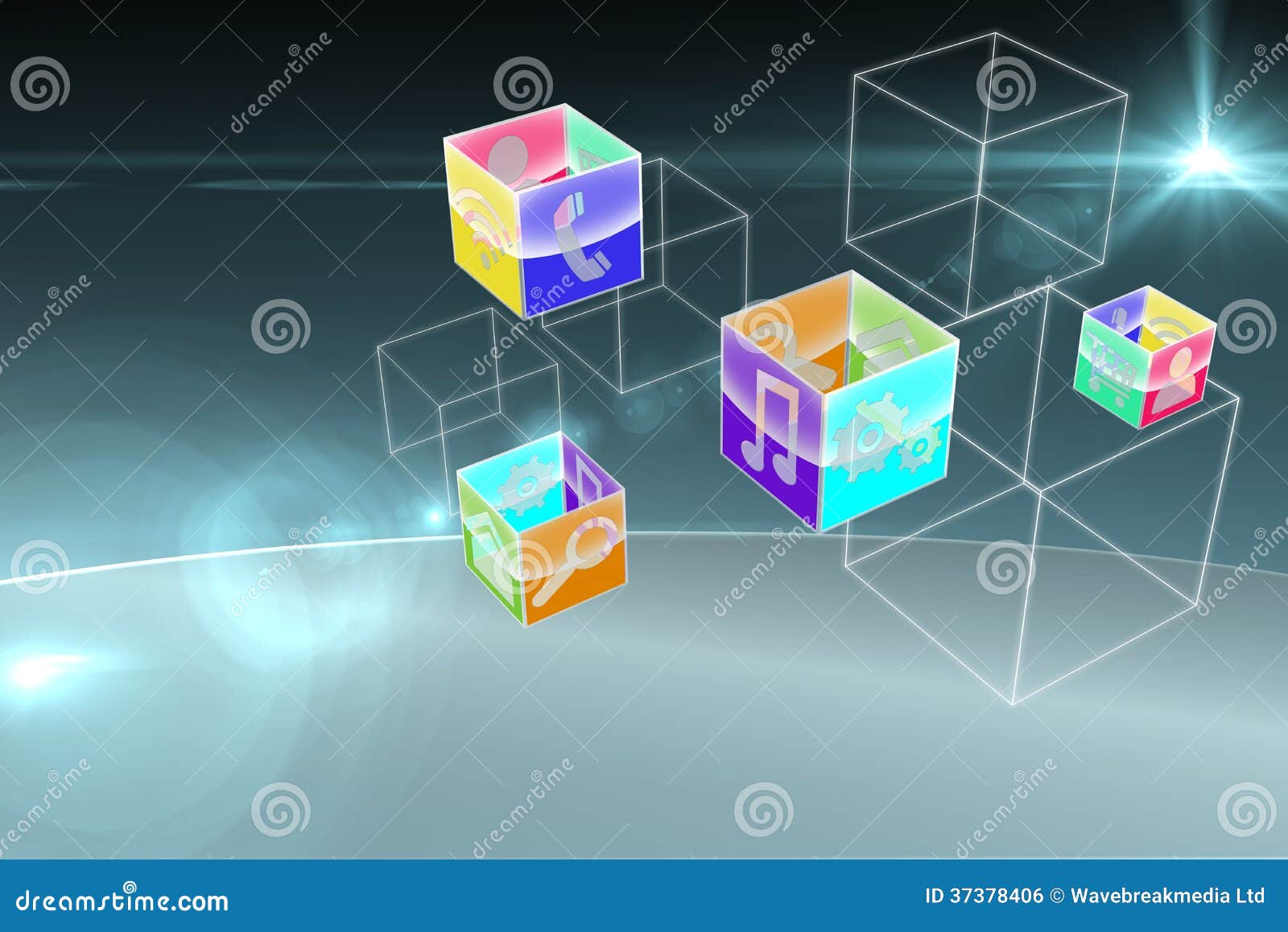 Applications graphic stock illustration. Illustration of interface ...