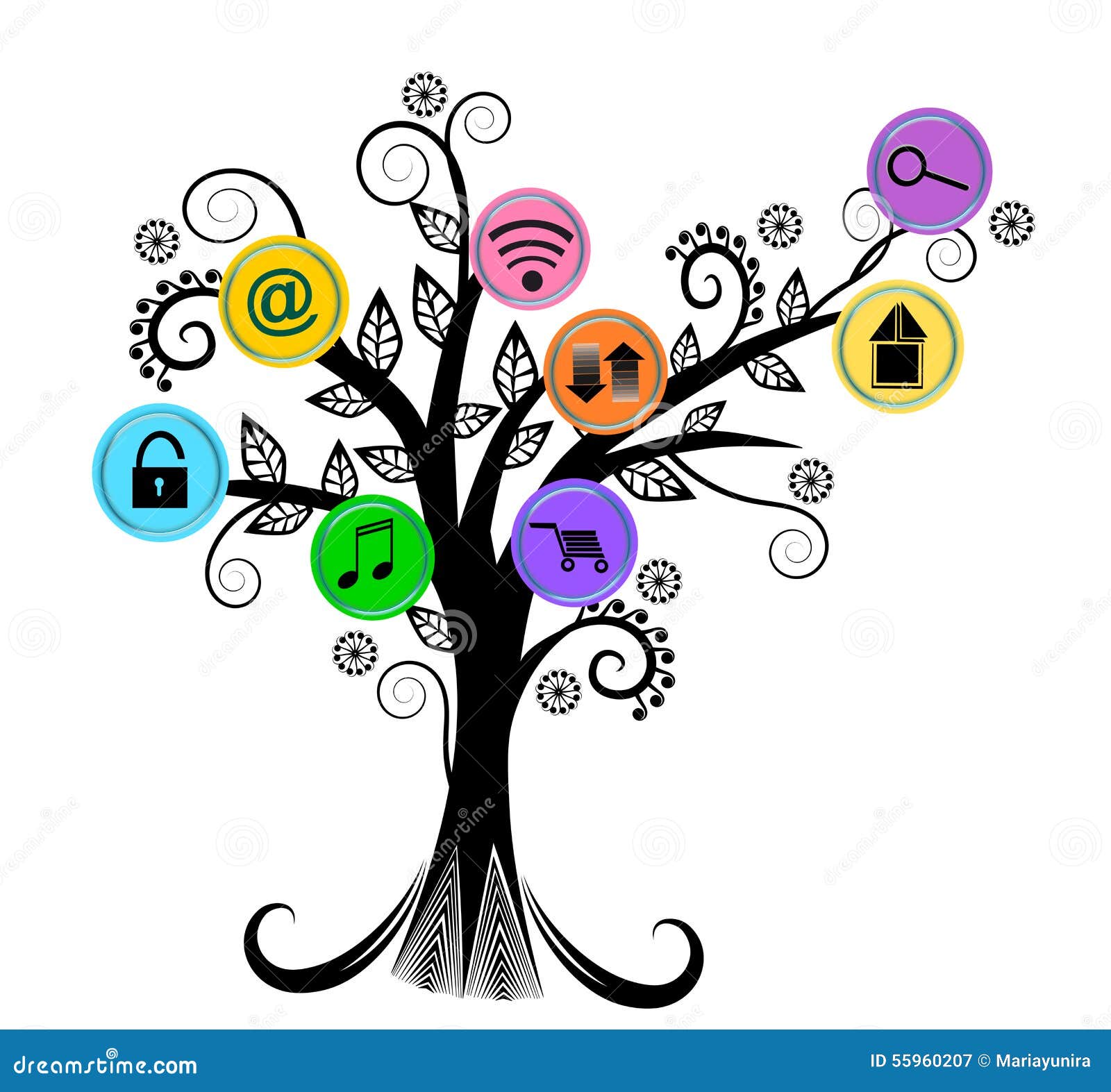 Applications Icon Tree Royalty-Free Illustration | CartoonDealer.com ...
