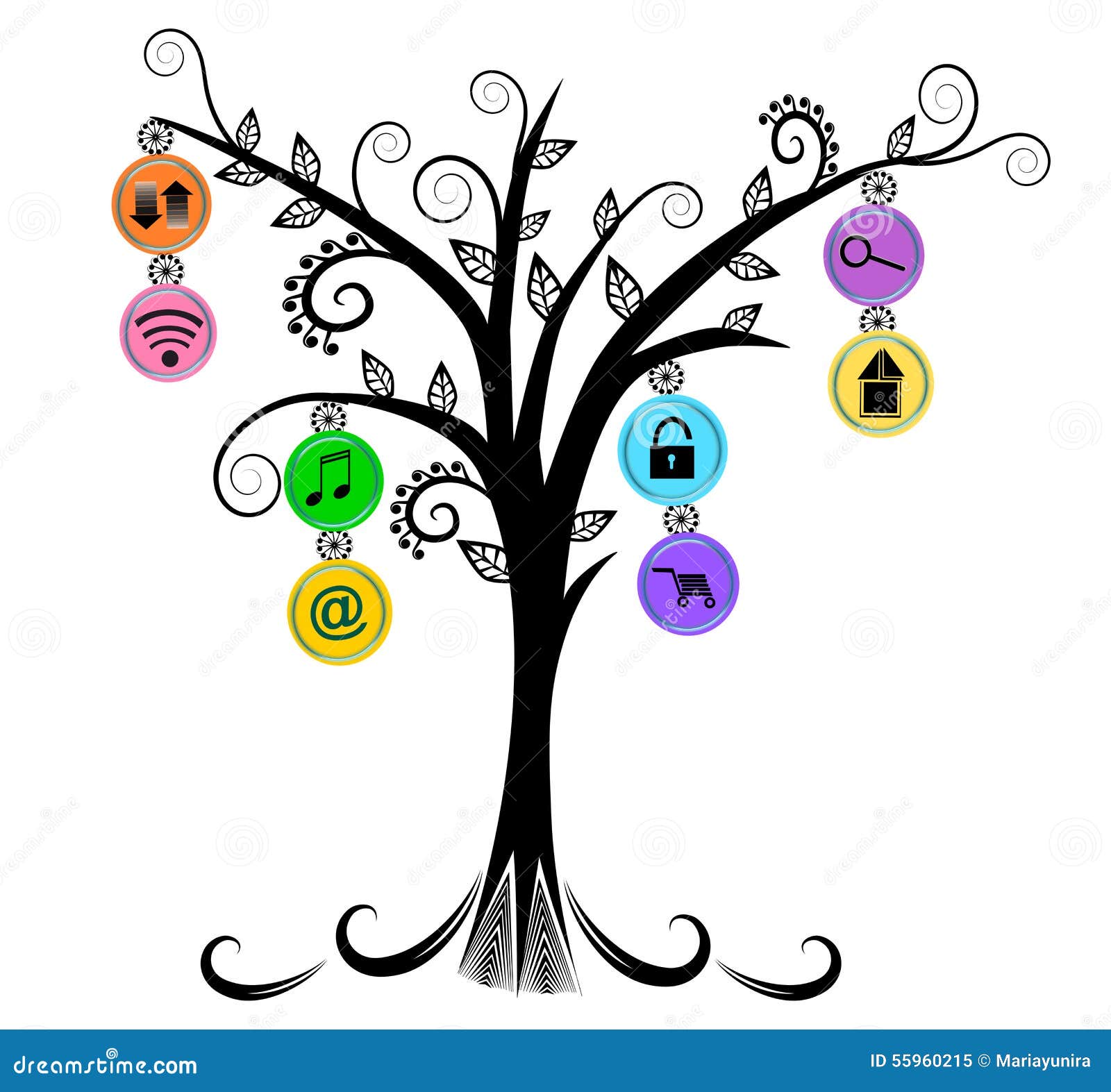 Applications Icon Tree Royalty-Free Illustration | CartoonDealer.com ...