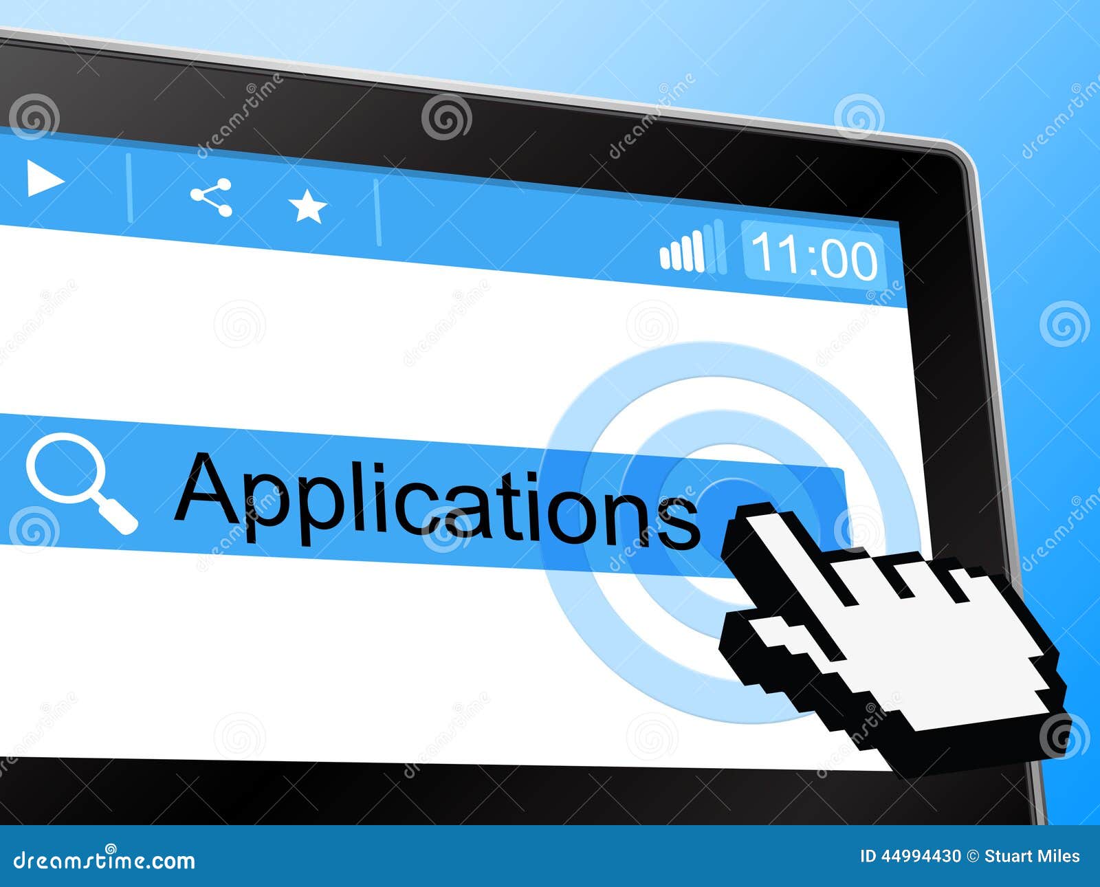 Applications Online Shows World Wide Web and Network Stock Illustration ...