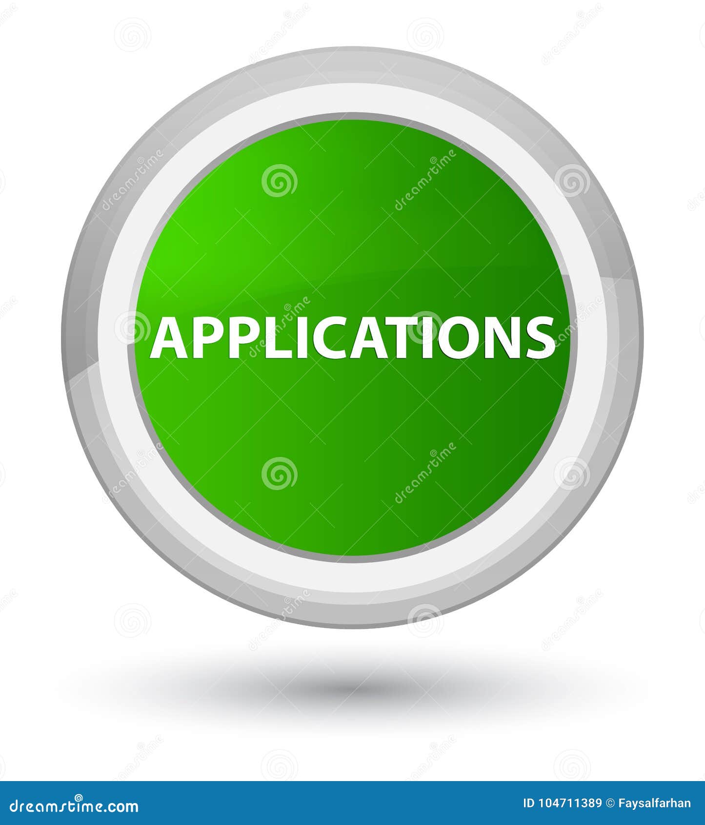 Applications Prime Green Round Button Stock Illustration - Illustration ...