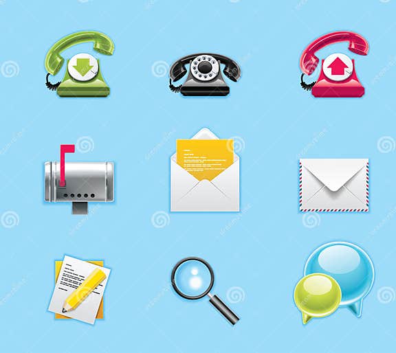 Applications and Services Icons Stock Vector - Illustration of receive ...