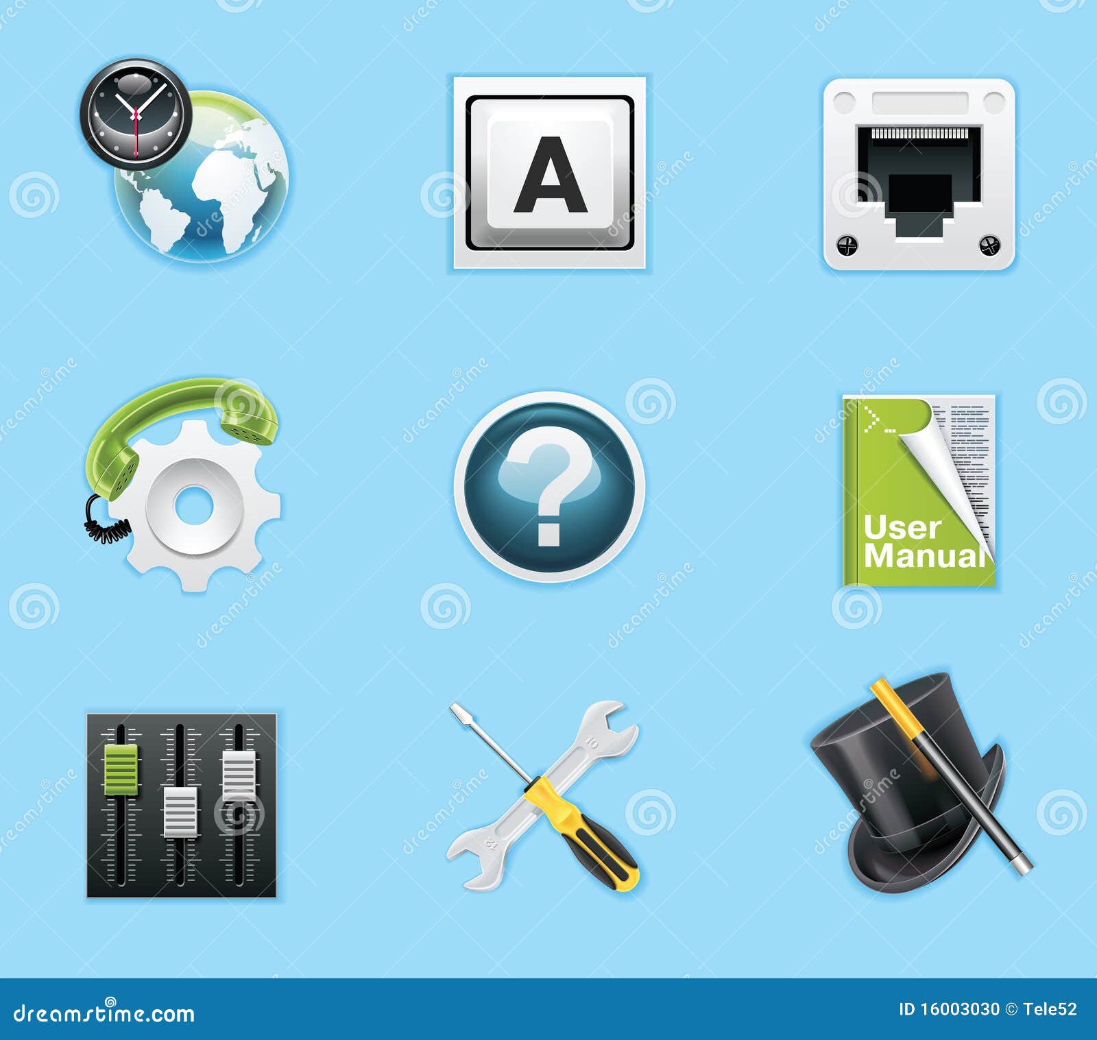 Applications and Services Icons Stock Vector - Illustration of phone ...