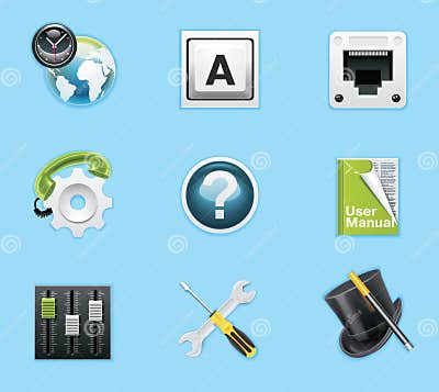 Applications and Services Icons Stock Vector - Illustration of phone ...