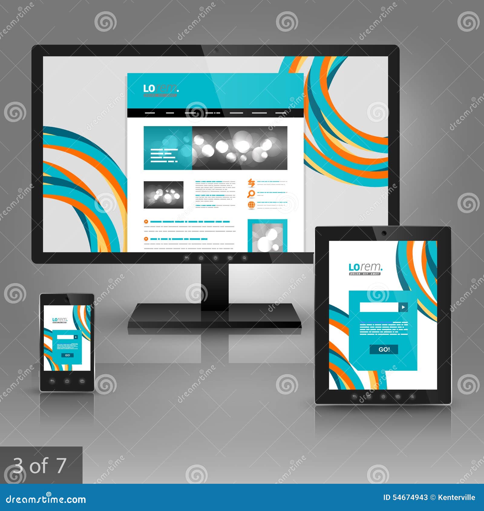 Applications Template Design Stock Vector - Illustration of smart ...