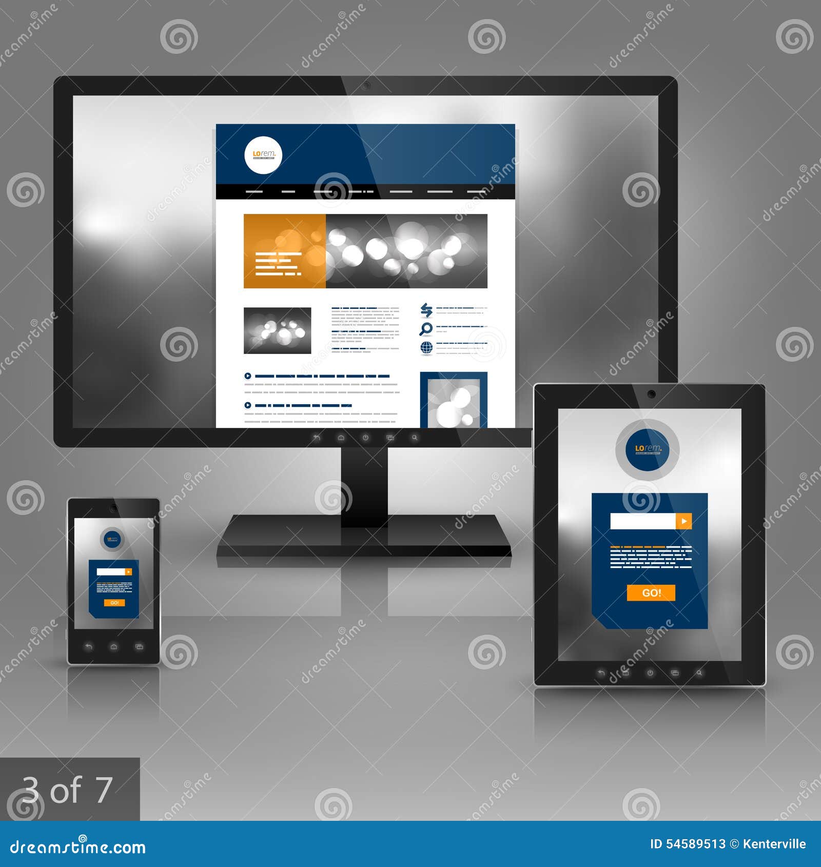 Applications Template Design Stock Vector - Illustration of website ...