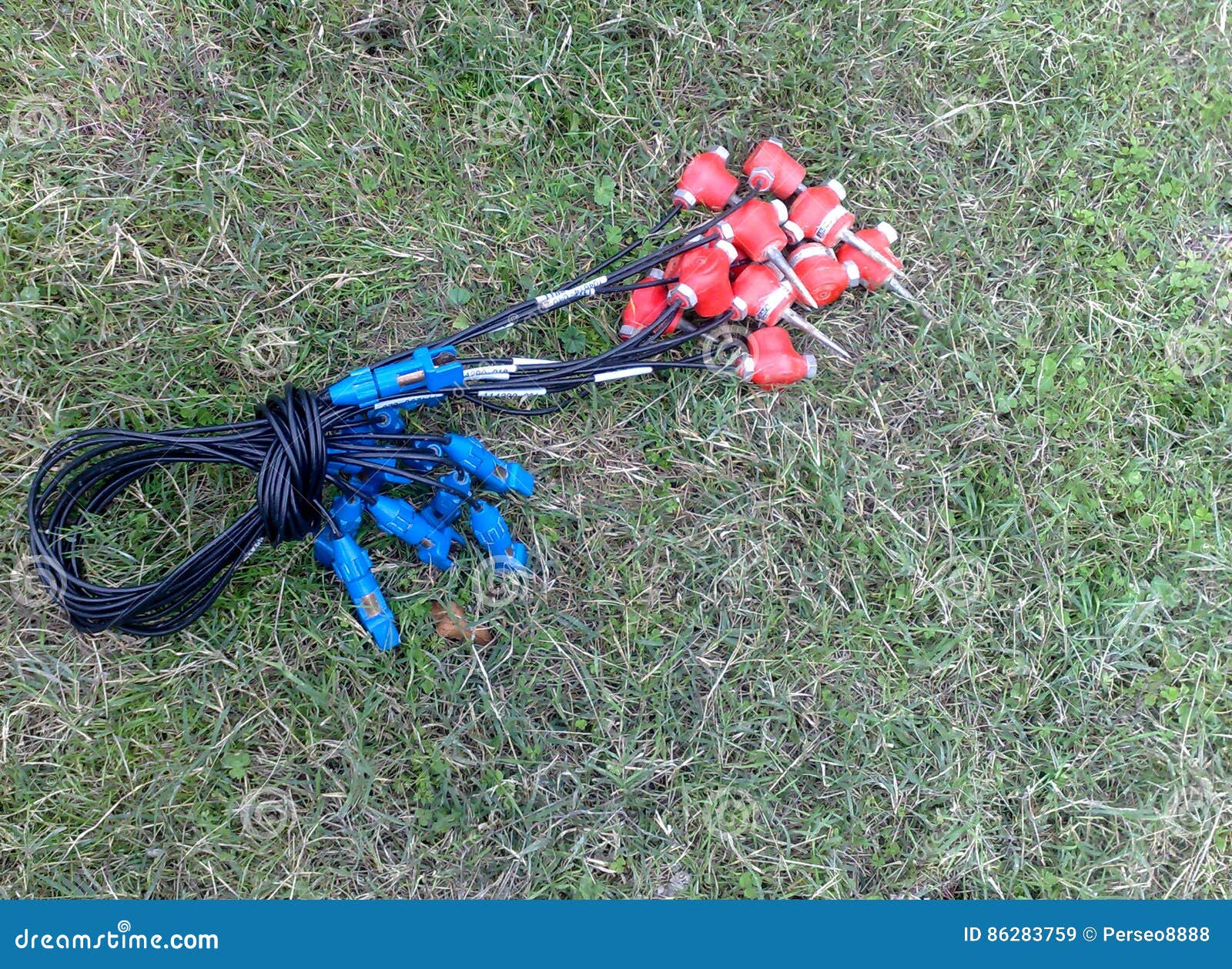 Applied Geology. Geophones for Seismic Analysis Stock Image - Image of ...