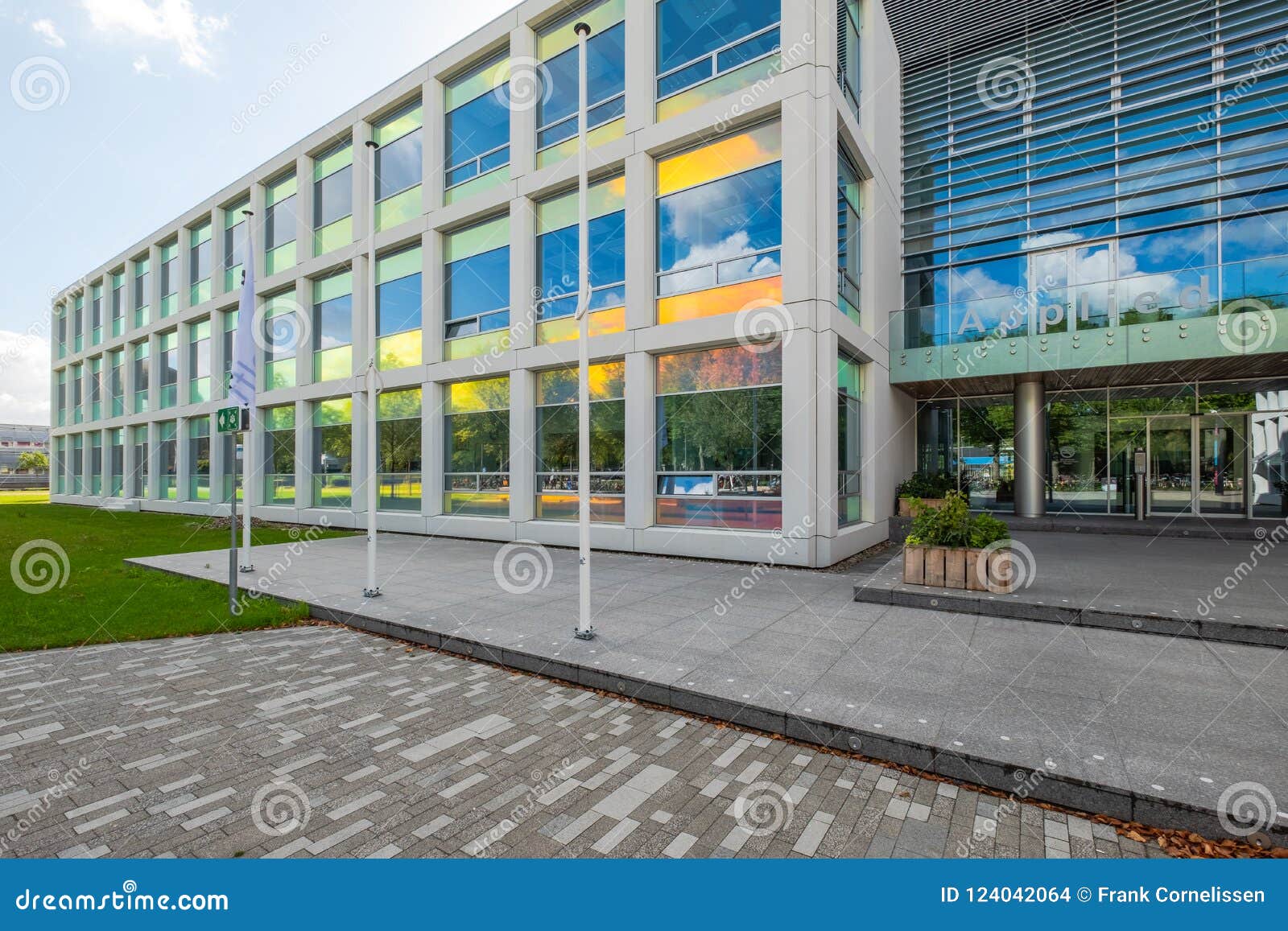 Applied Sciences Building with Colored Reflecting Windows in Delft ...