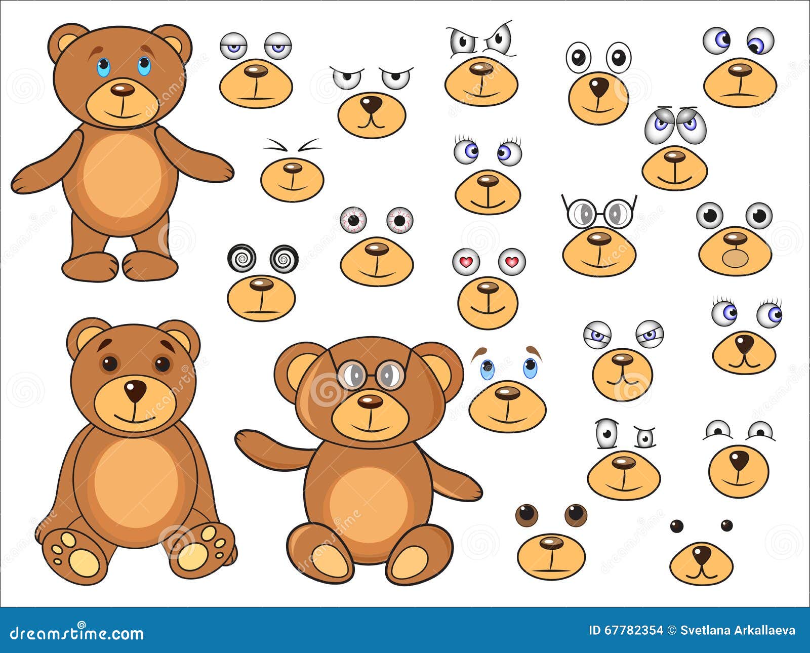 Applique, Body Parts of a Bear in the Vector EPS Stock Vector ...