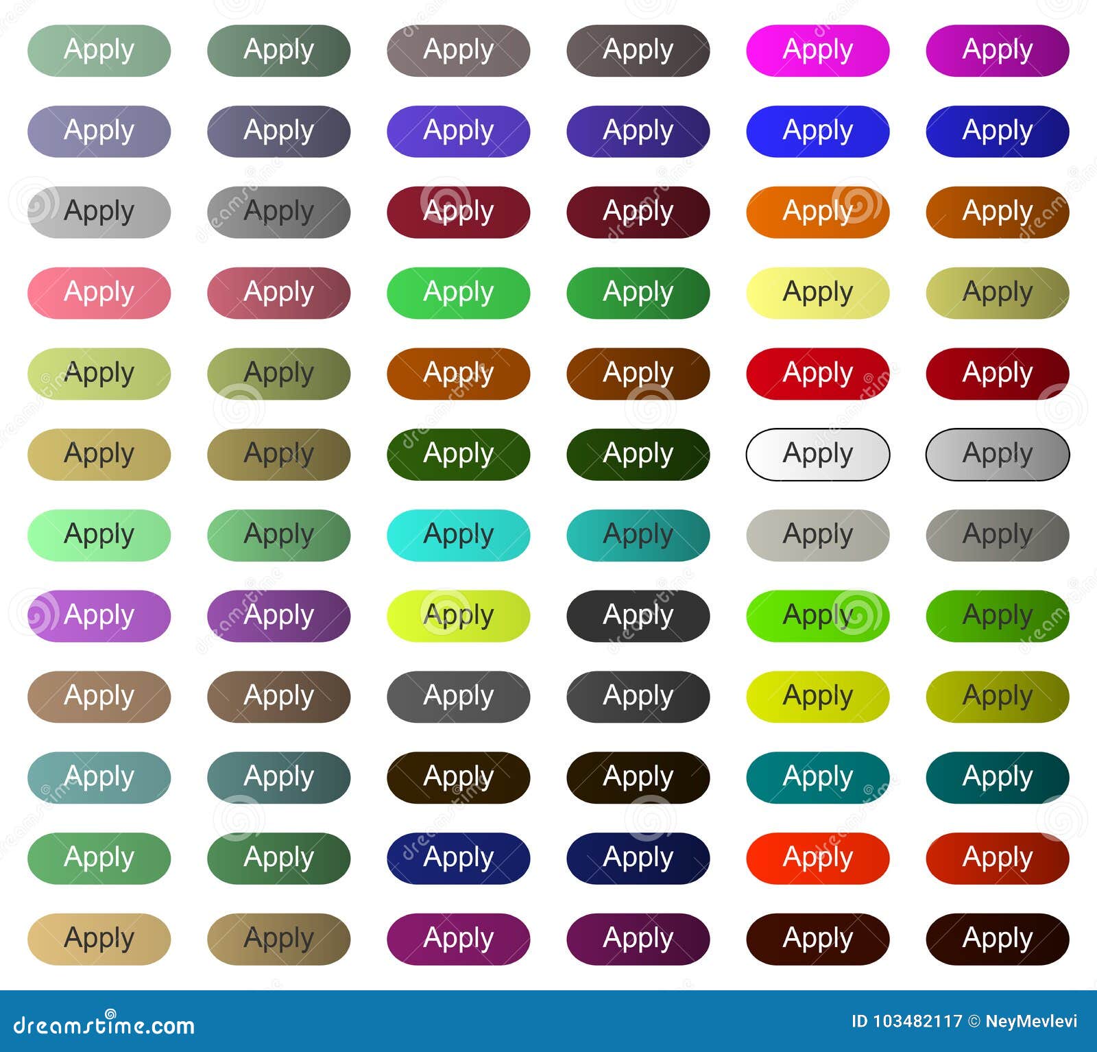 Apply Button for Website or Aplication with Multi Color Stock Vector ...