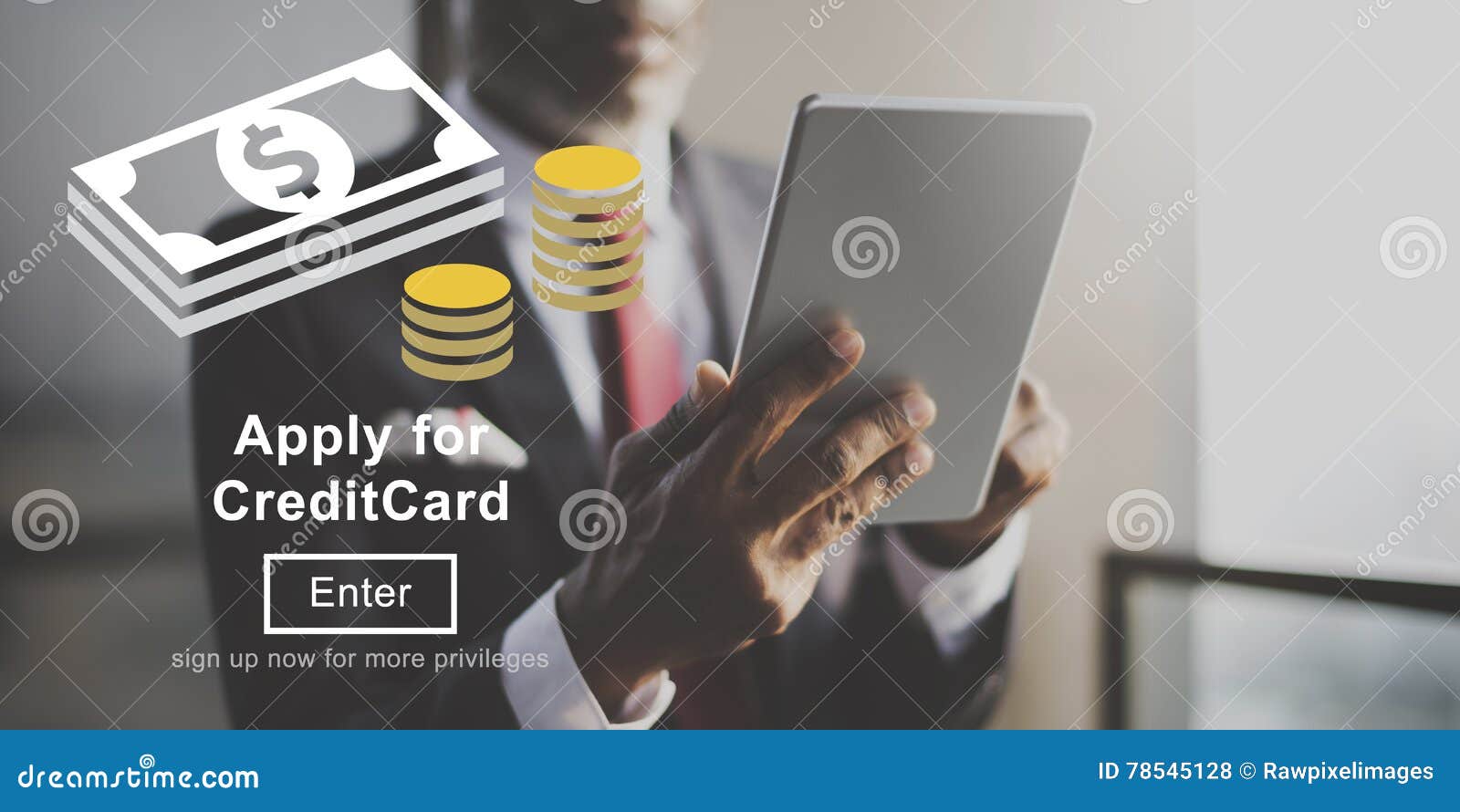 Apply Credit Card Financial Graphics Concept Stock Photo - Image of ...