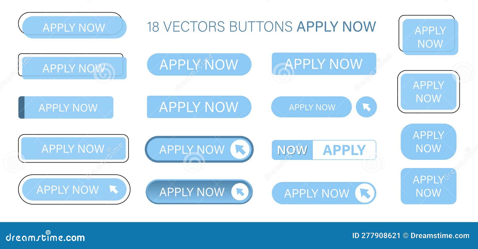 Apply Now Button in Flat Style for Application. Click Button Business ...