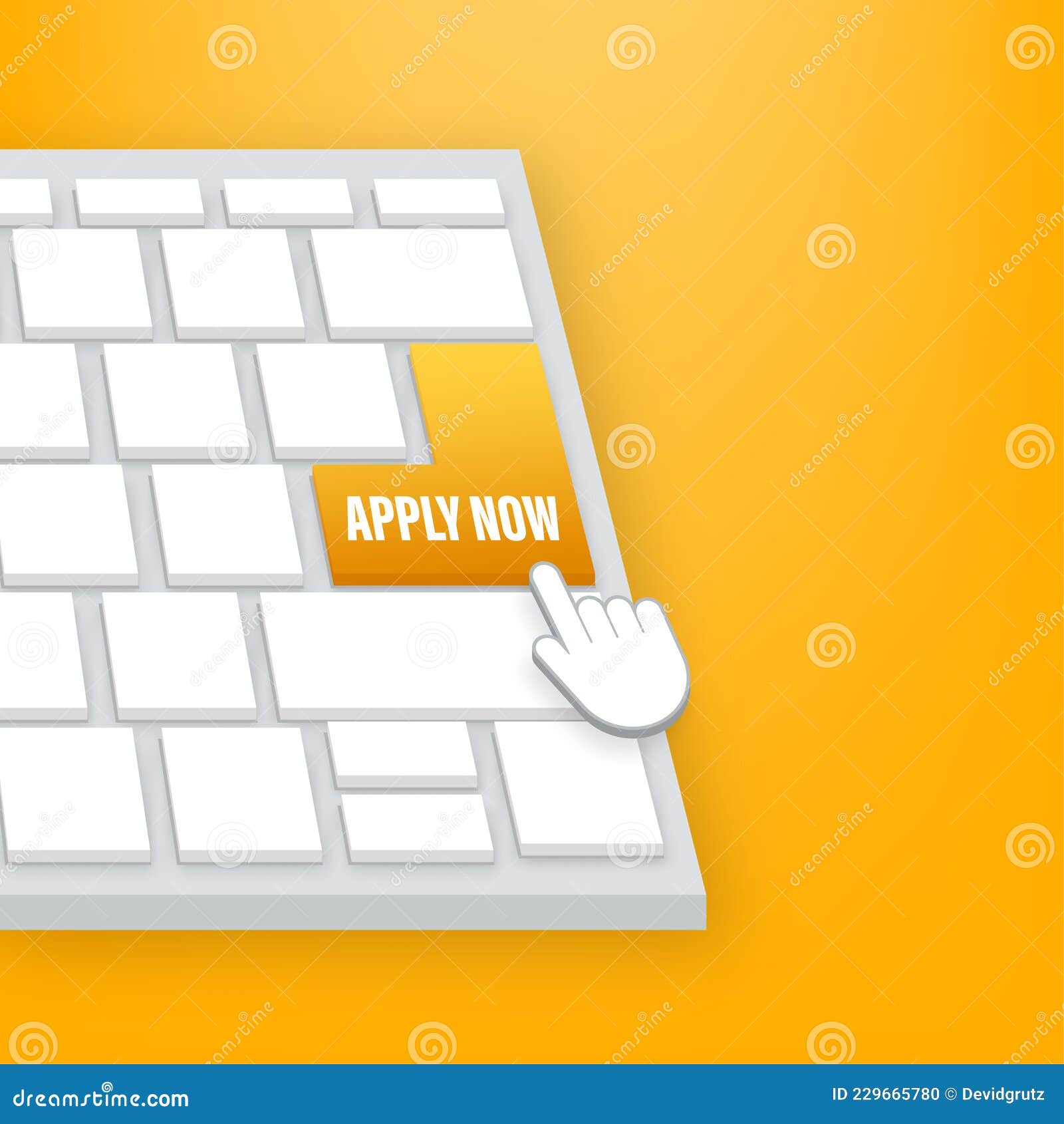 Apply Now Button on Keaboard. Web Banner. Arrow, Cursor Icon. Arrow ...