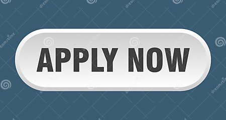 Apply Now Button. Rounded Sign on White Background Stock Vector ...