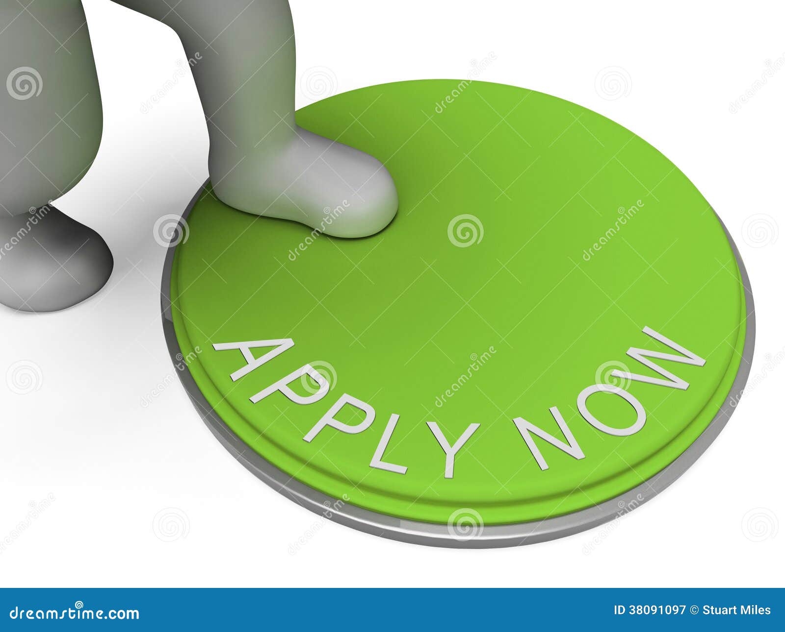 Apply Now Button Shows Recruiting for Employment Stock Illustration ...