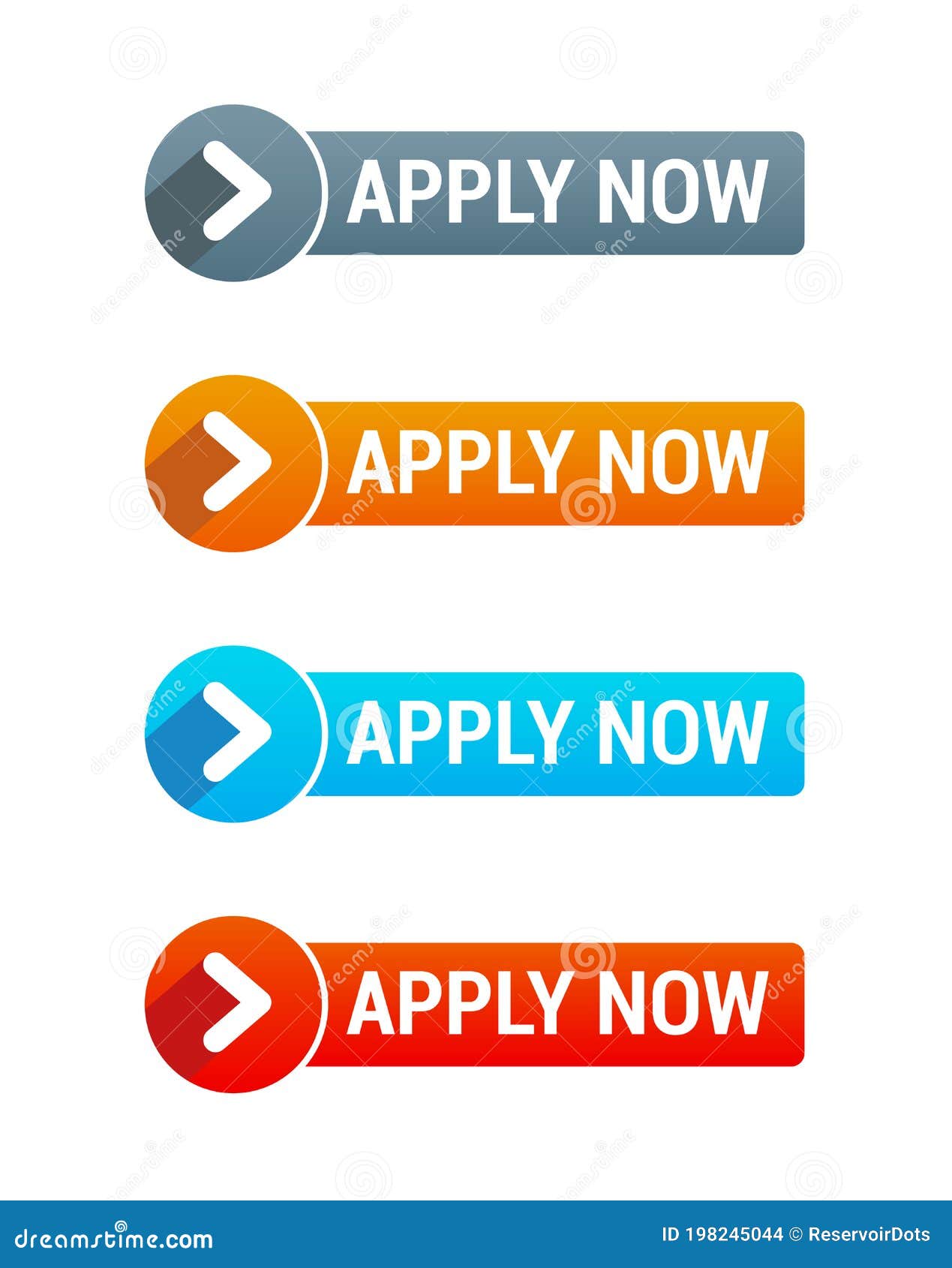 Apply Now Buttons stock vector. Illustration of icon - 198245044