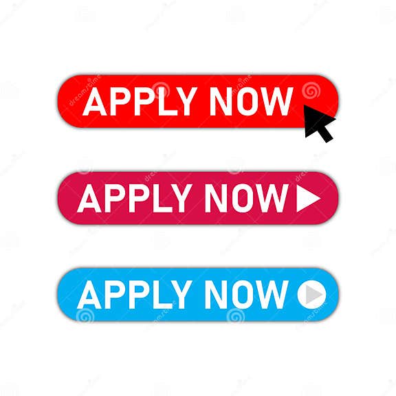 Apply Now Buttons Design for Web Services Application Stock ...