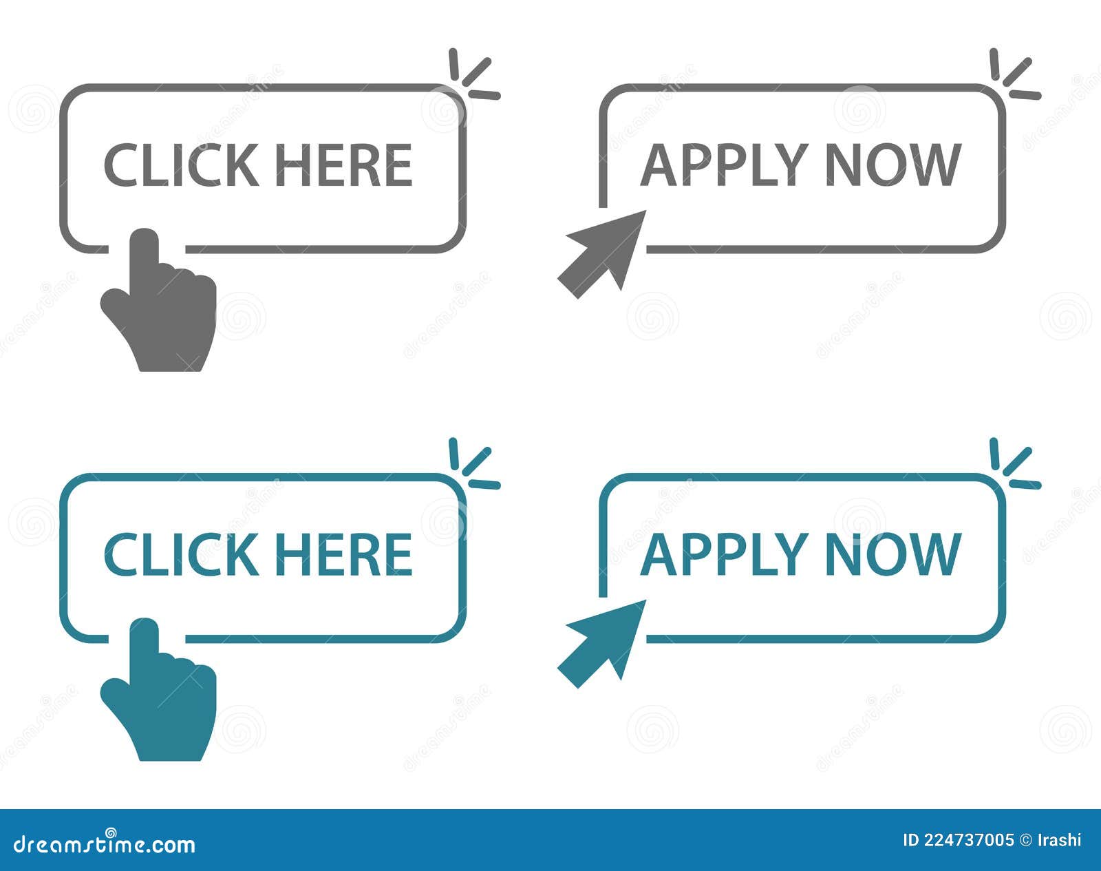 Apply Now Click Here Button Stock Vector - Illustration of banner ...