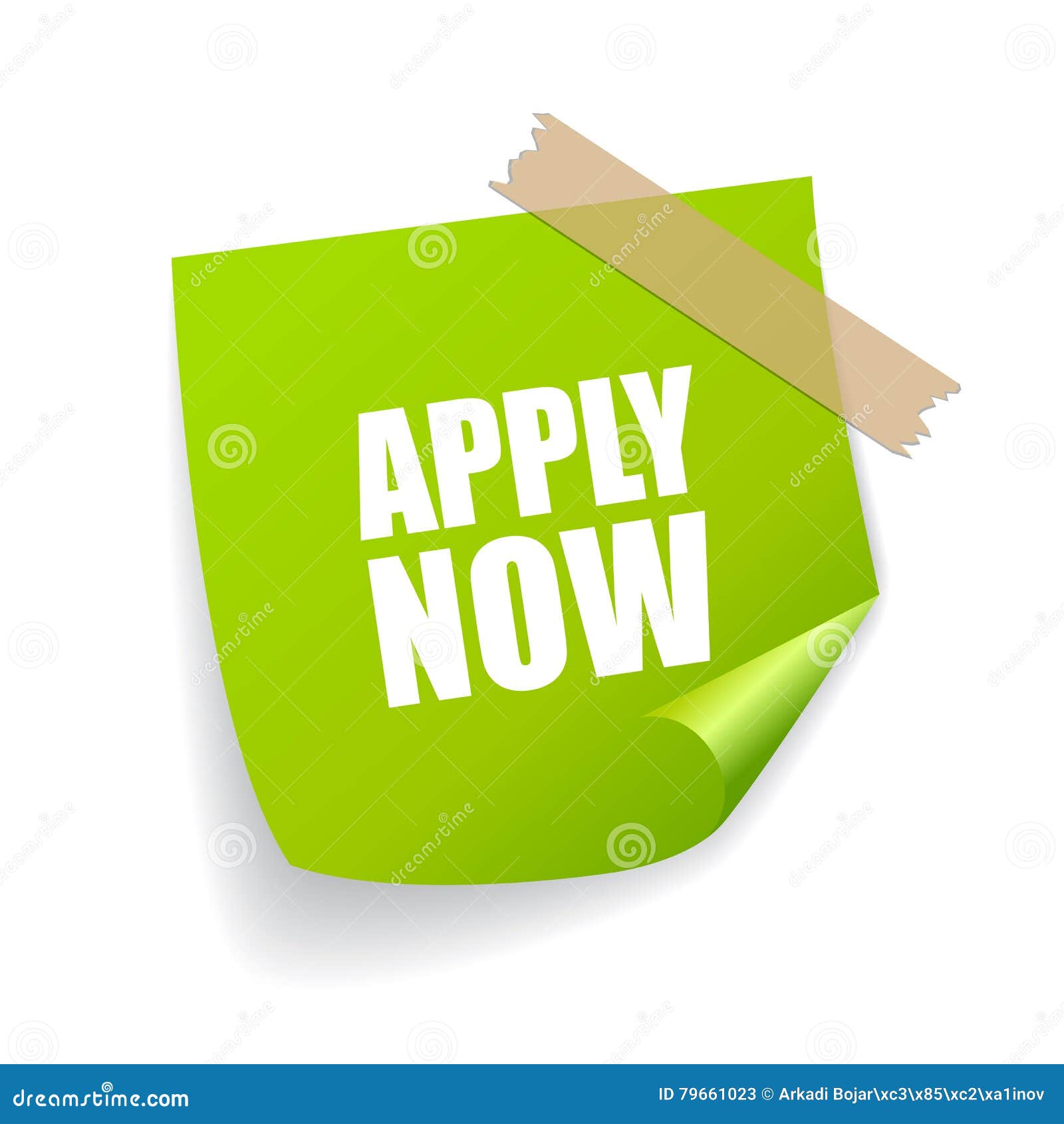 Apply now note paper stock vector. Illustration of noticeboard - 79661023