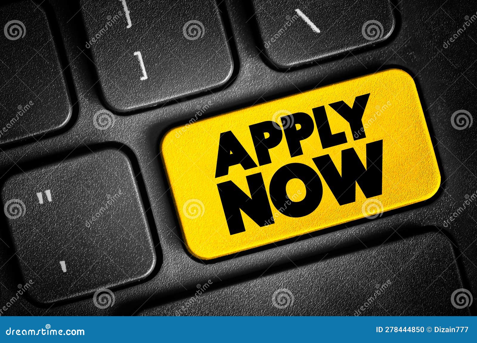 Apply Now Text Button on Keyboard, Concept Background Stock Photo ...