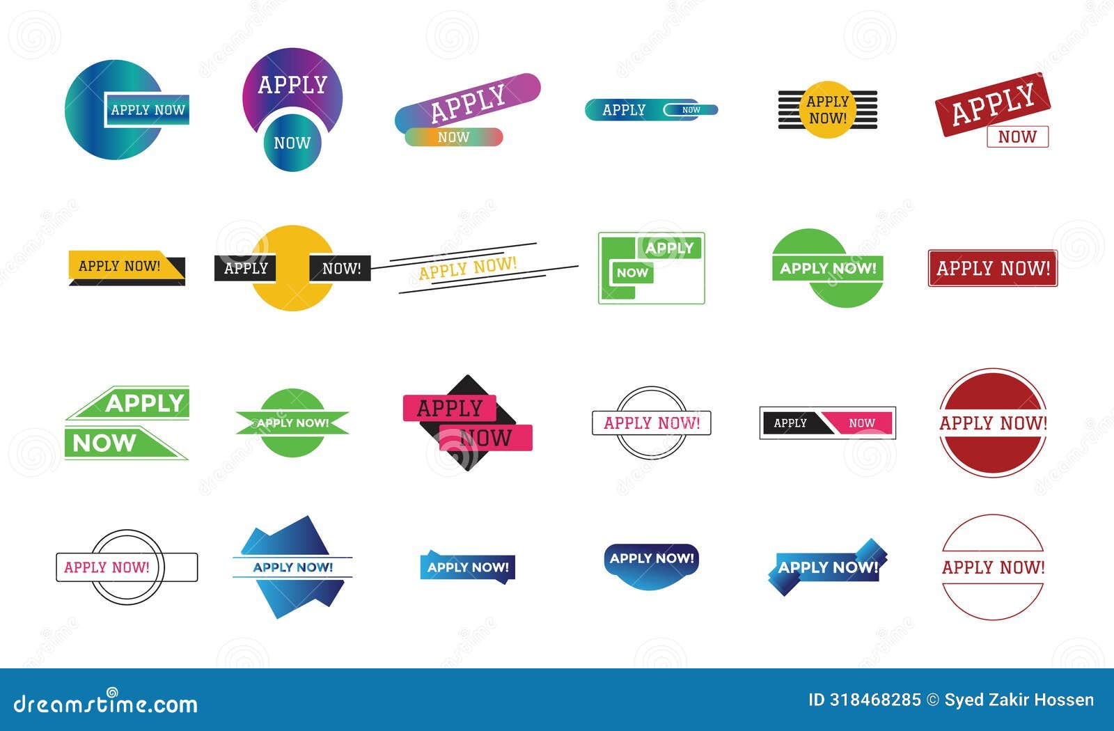 Apply Now Vector Collection. Editorial Image - Illustration of arrow ...