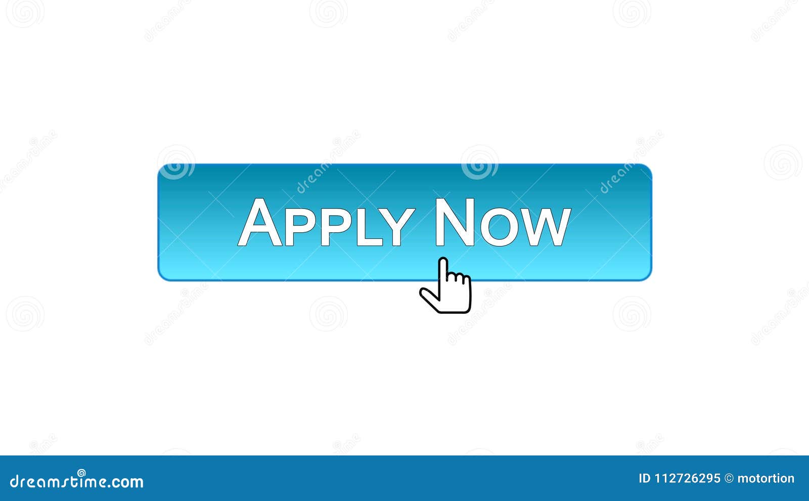 Apply Now Web Interface Button Clicked with Mouse Cursor, Blue Color ...