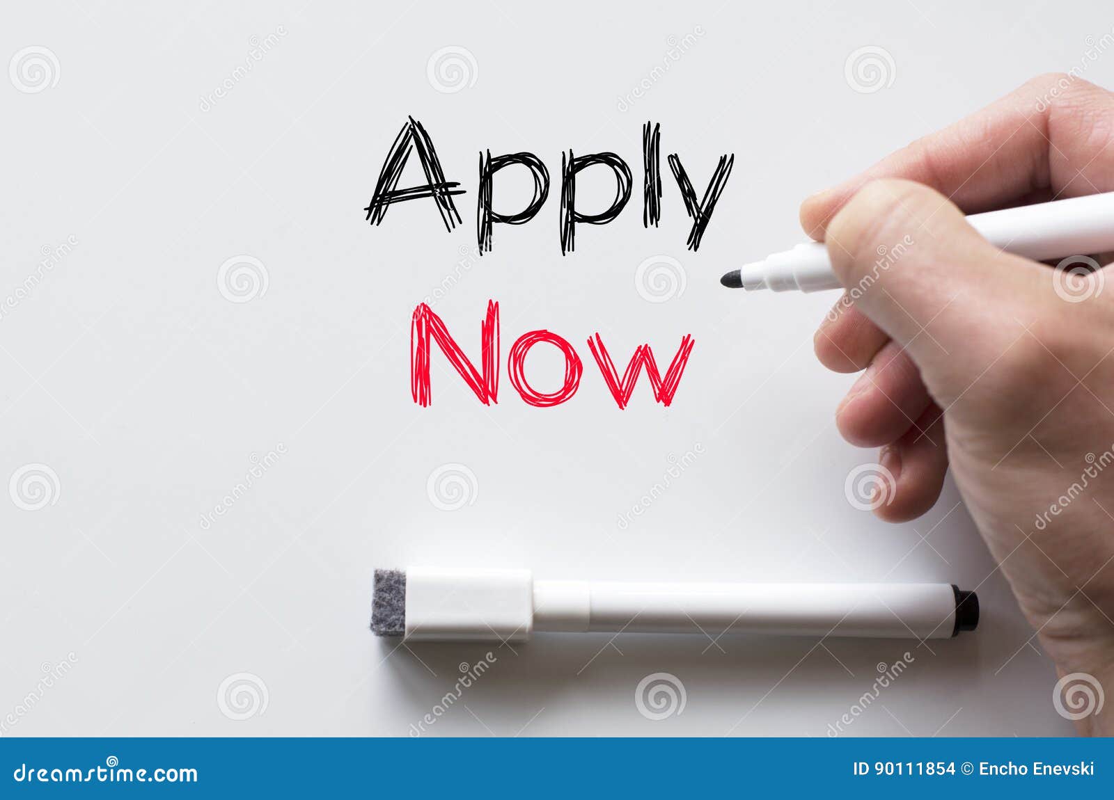 Apply Now Written on Whiteboard Stock Photo - Image of recruit, member ...