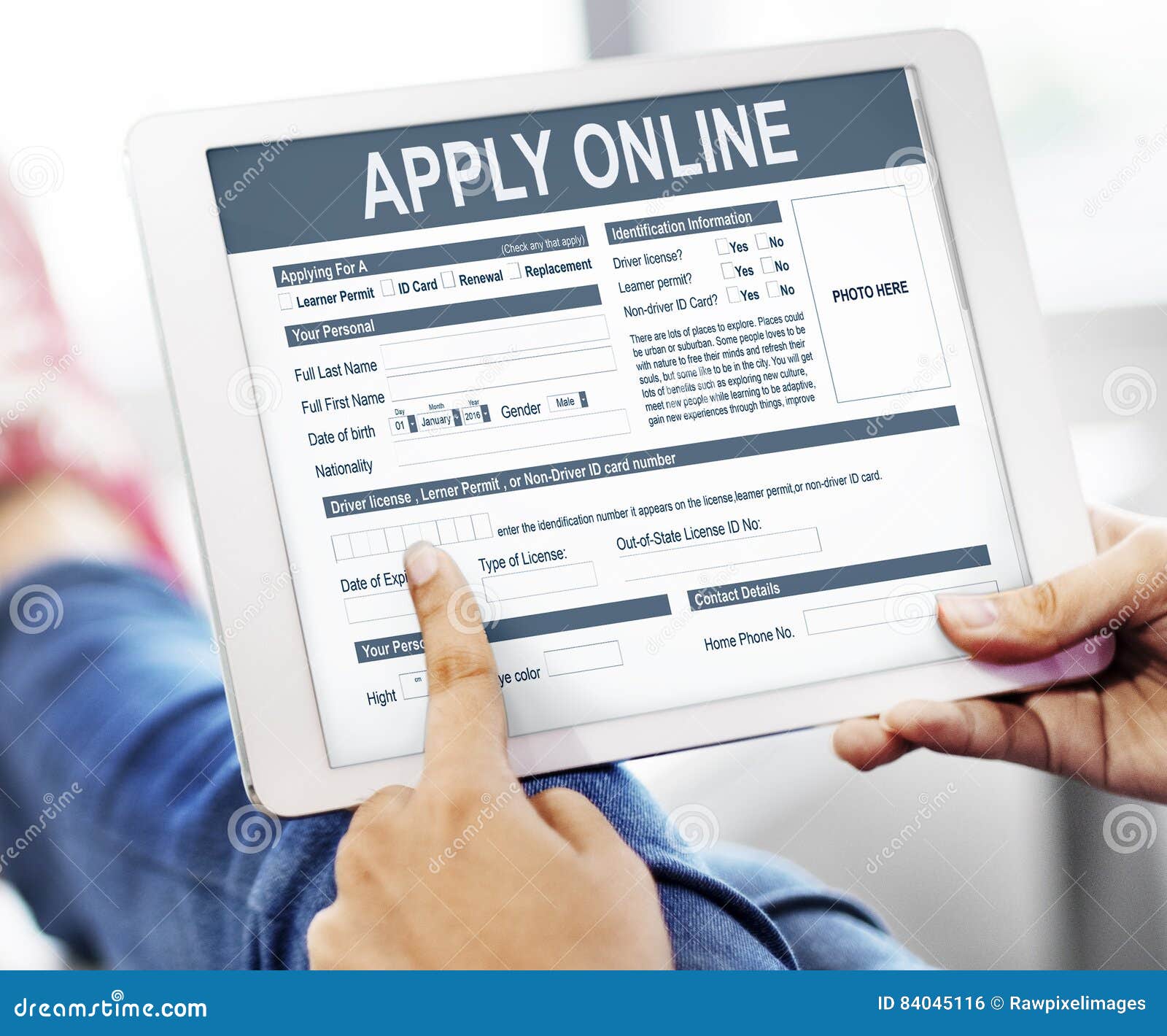 Apply Online Application Form Recruitment Concept Stock Photo - Image ...