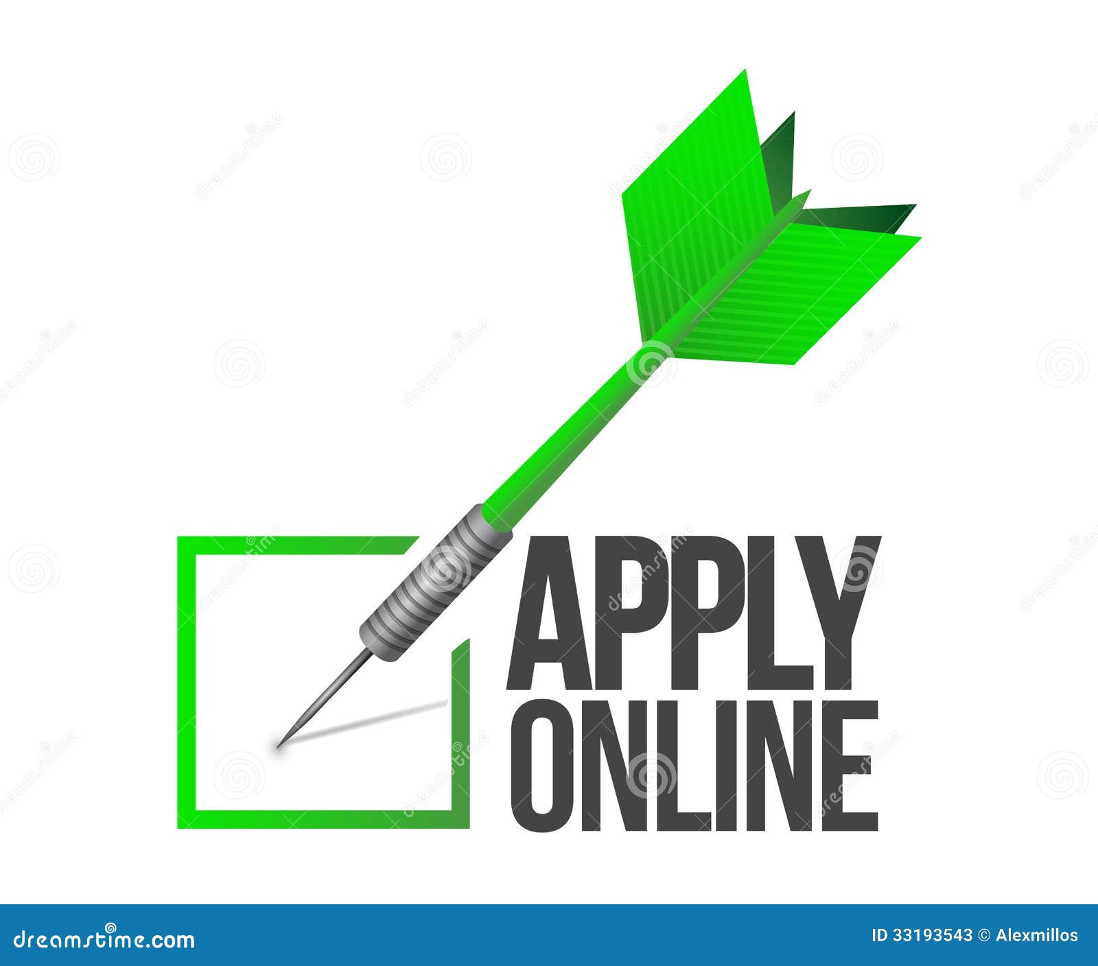 Apply Online Check Mark Dart Illustration Stock Illustration ...