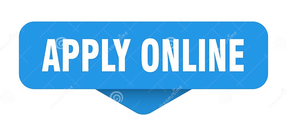 Apply Online Sticker. Apply Online Sign on Transparent Background Stock ...