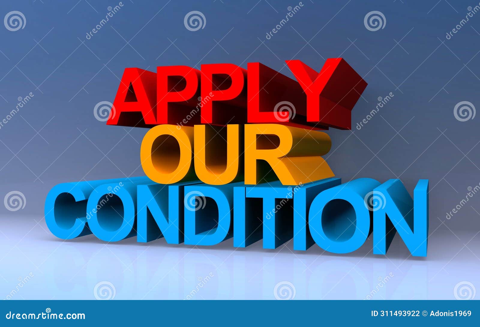 Apply Our Condition on Blue Stock Illustration - Illustration of ...