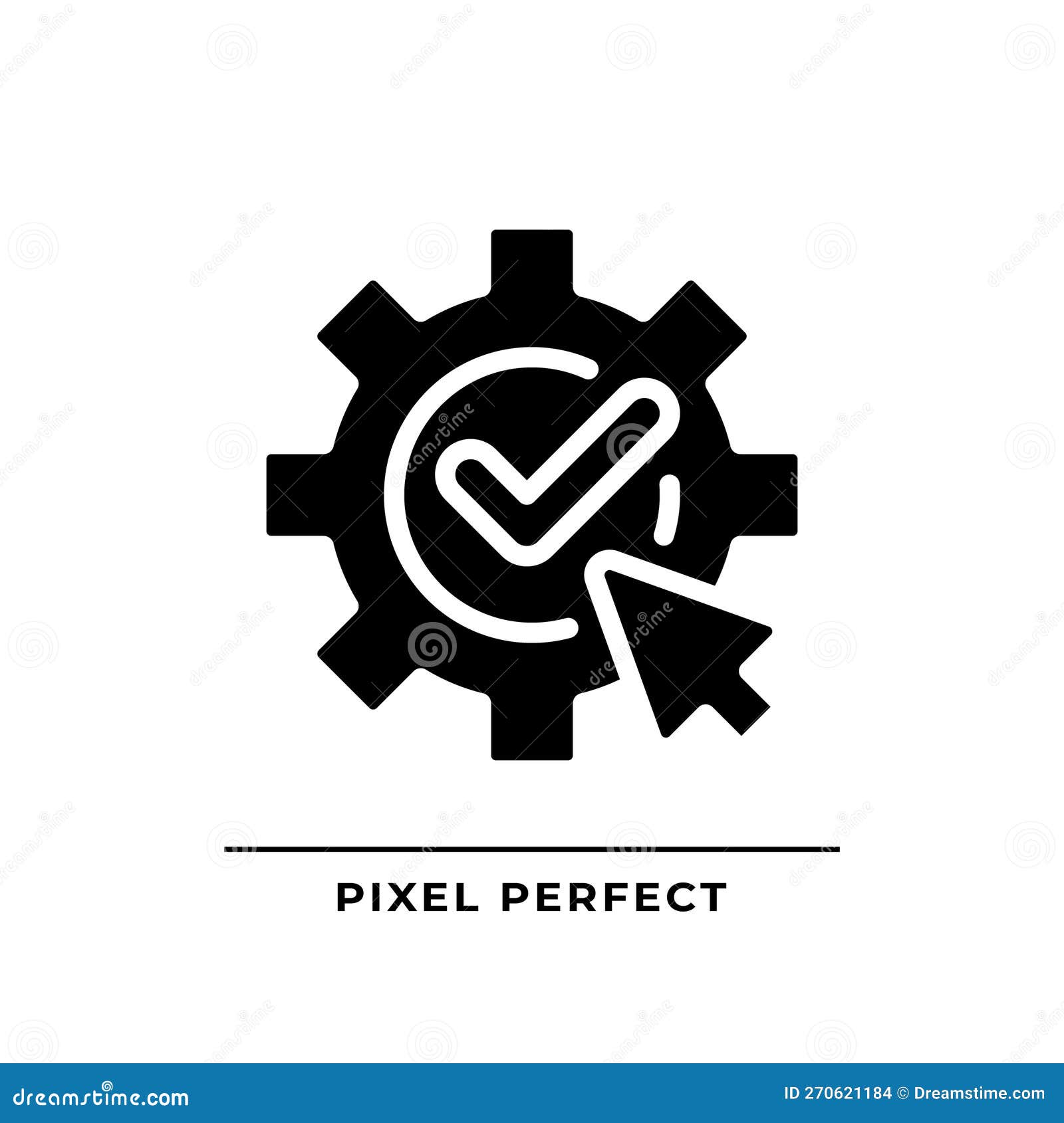 Apply Settings Black Glyph Icon Stock Illustration - Illustration of ...