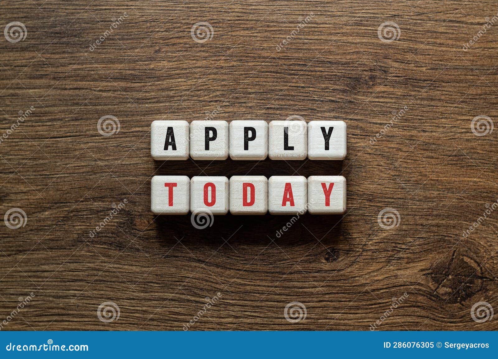 Apply Today - Word Concept on Building Blocks, Text Stock Image - Image ...