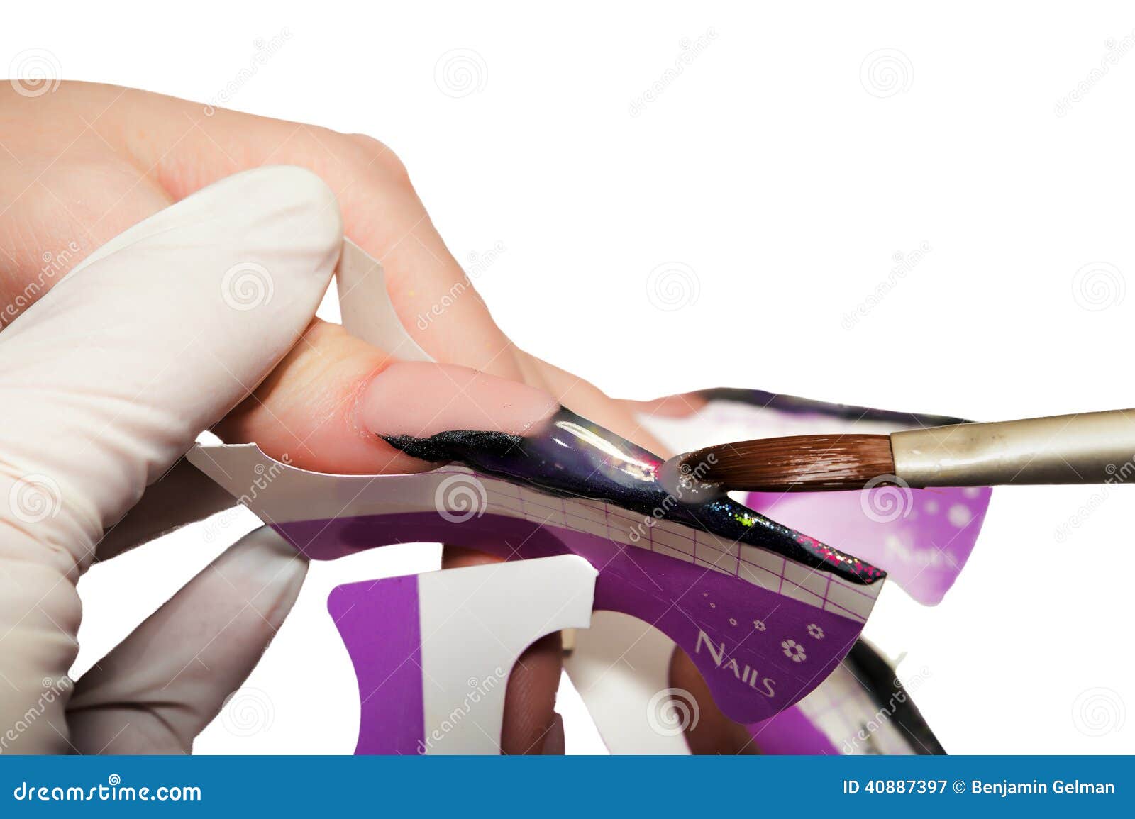 Applying acrylic layer stock image. Image of making, female - 40887397
