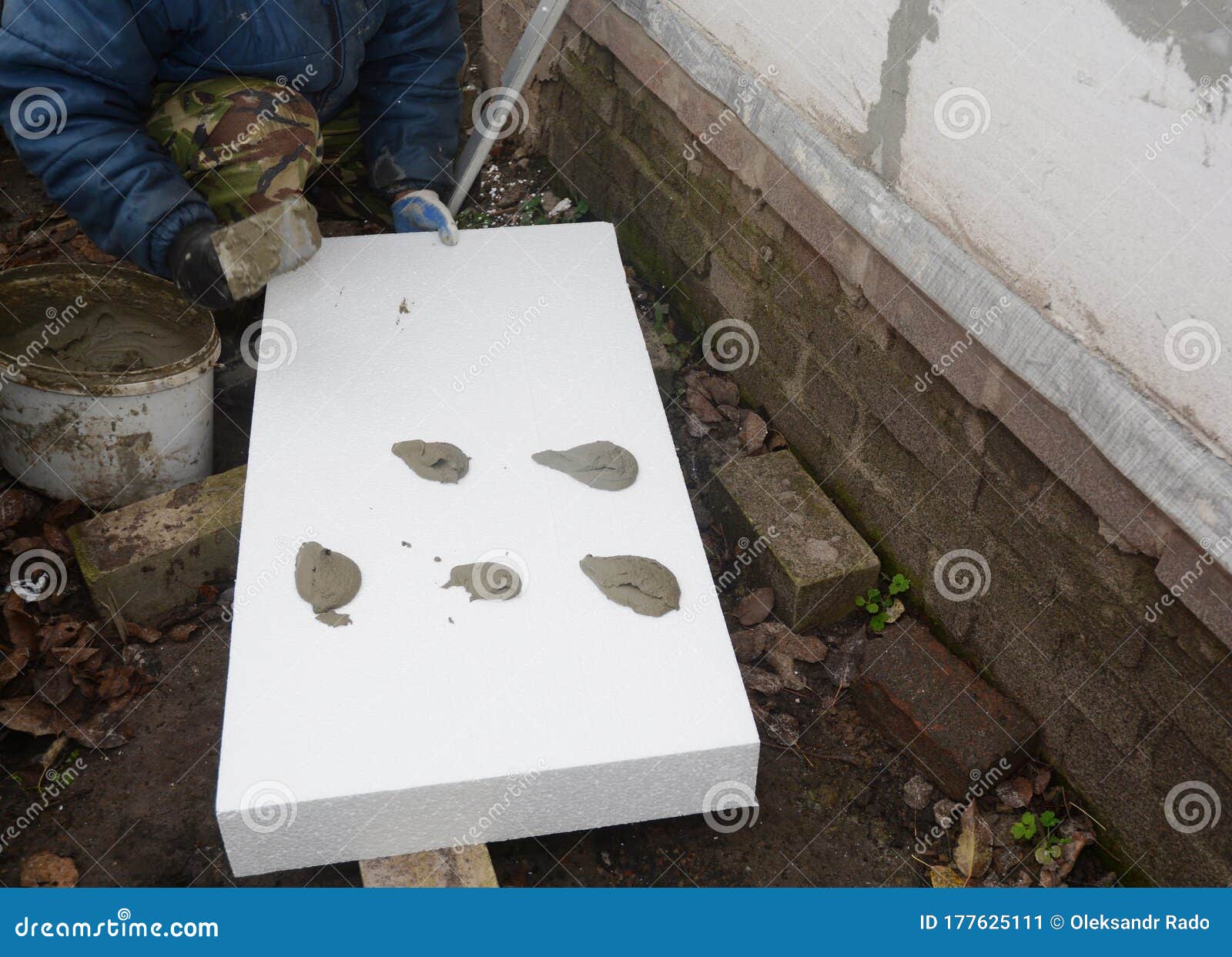 Polystyrene In Concrete Foundation For A Expansion Joint Stock Image ...