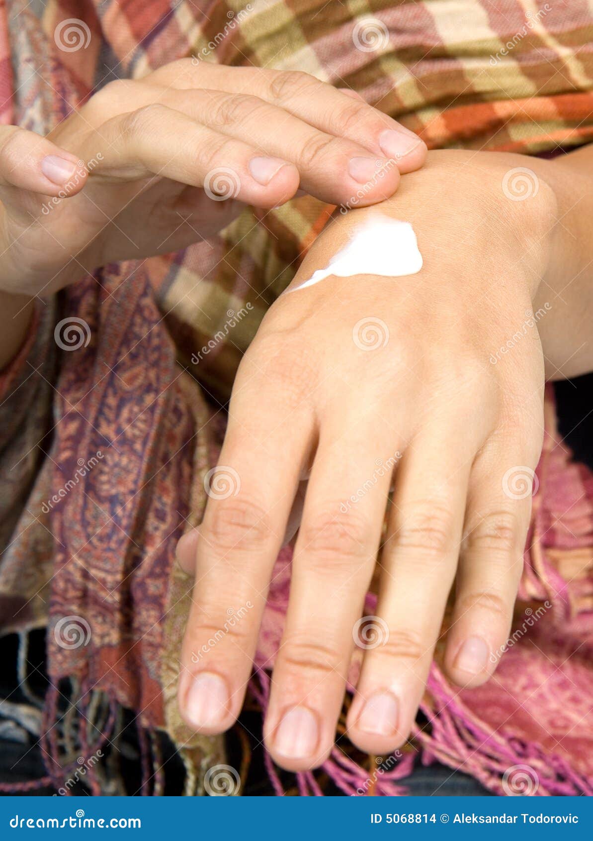 Applying cream stock photo. Image of insulated, insulate - 5068814