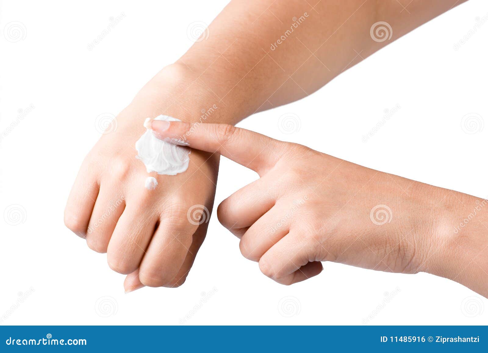 Applying cream to hands stock photo. Image of cream, applying - 11485916