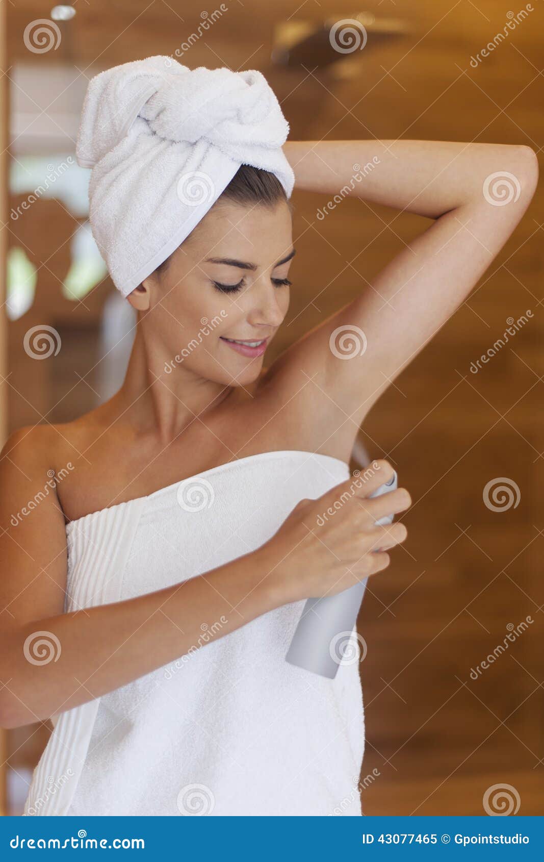 Applying deodorant stock image. Image of deodorant, femininity - 43077465