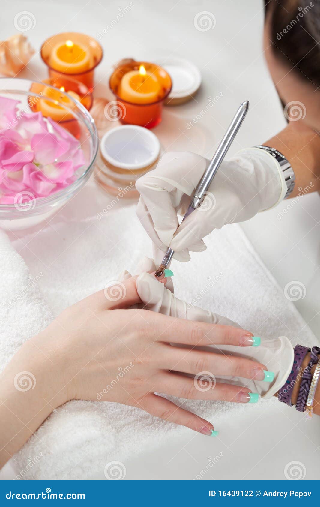 Applying gel stock photo. Image of flowers, applying - 16409122