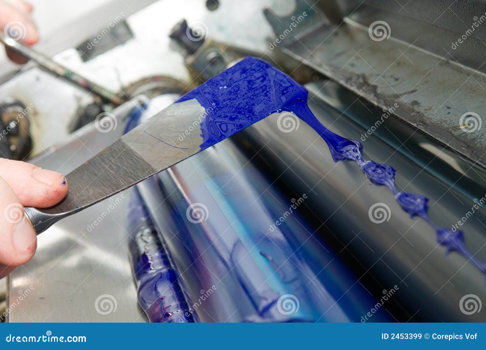 Applying ink stock image. Image of press, inks, equipment - 2453399