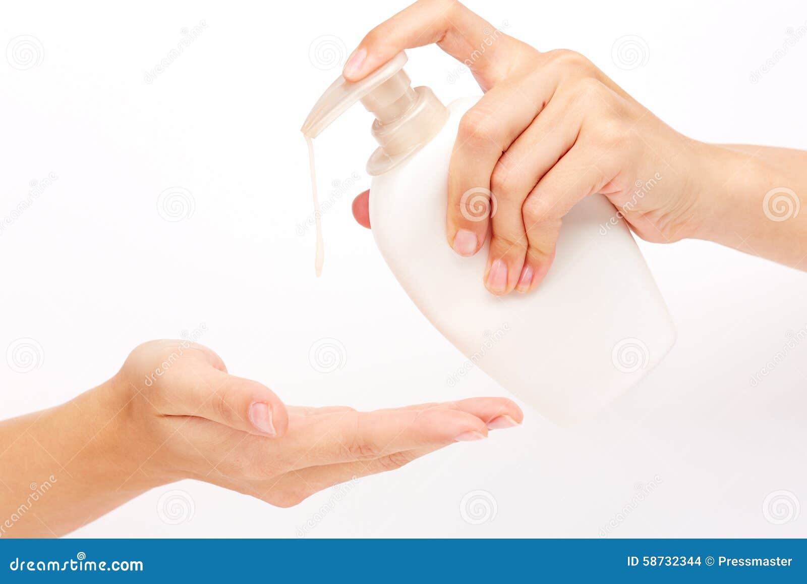 Applying liquid soap stock photo. Image of health, isolated - 58732344
