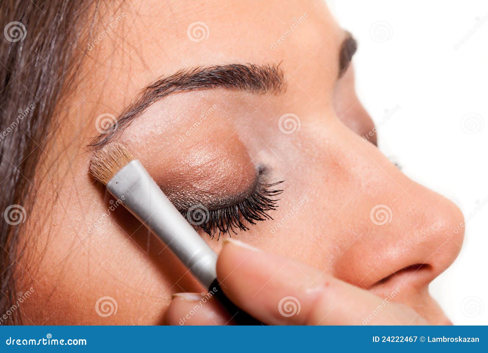 Applying makeup stock image. Image of mascara, clean - 24222467