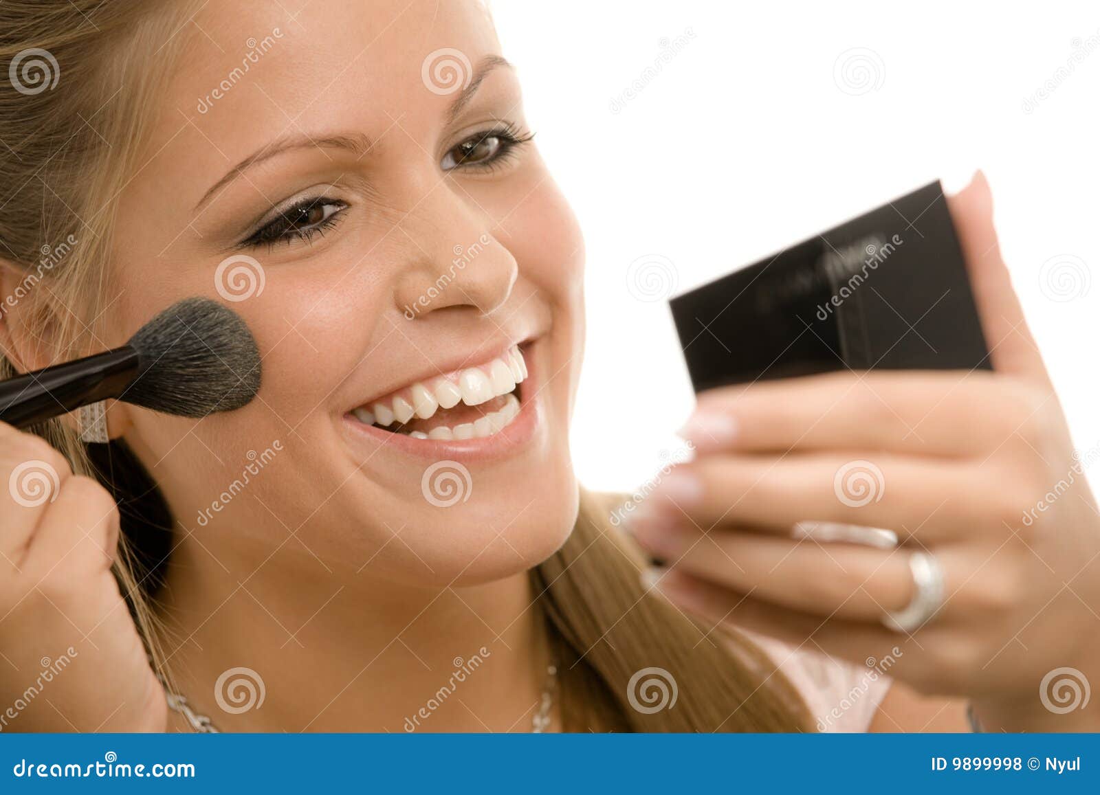Applying makeup stock photo. Image of clear, cheerful - 9899998