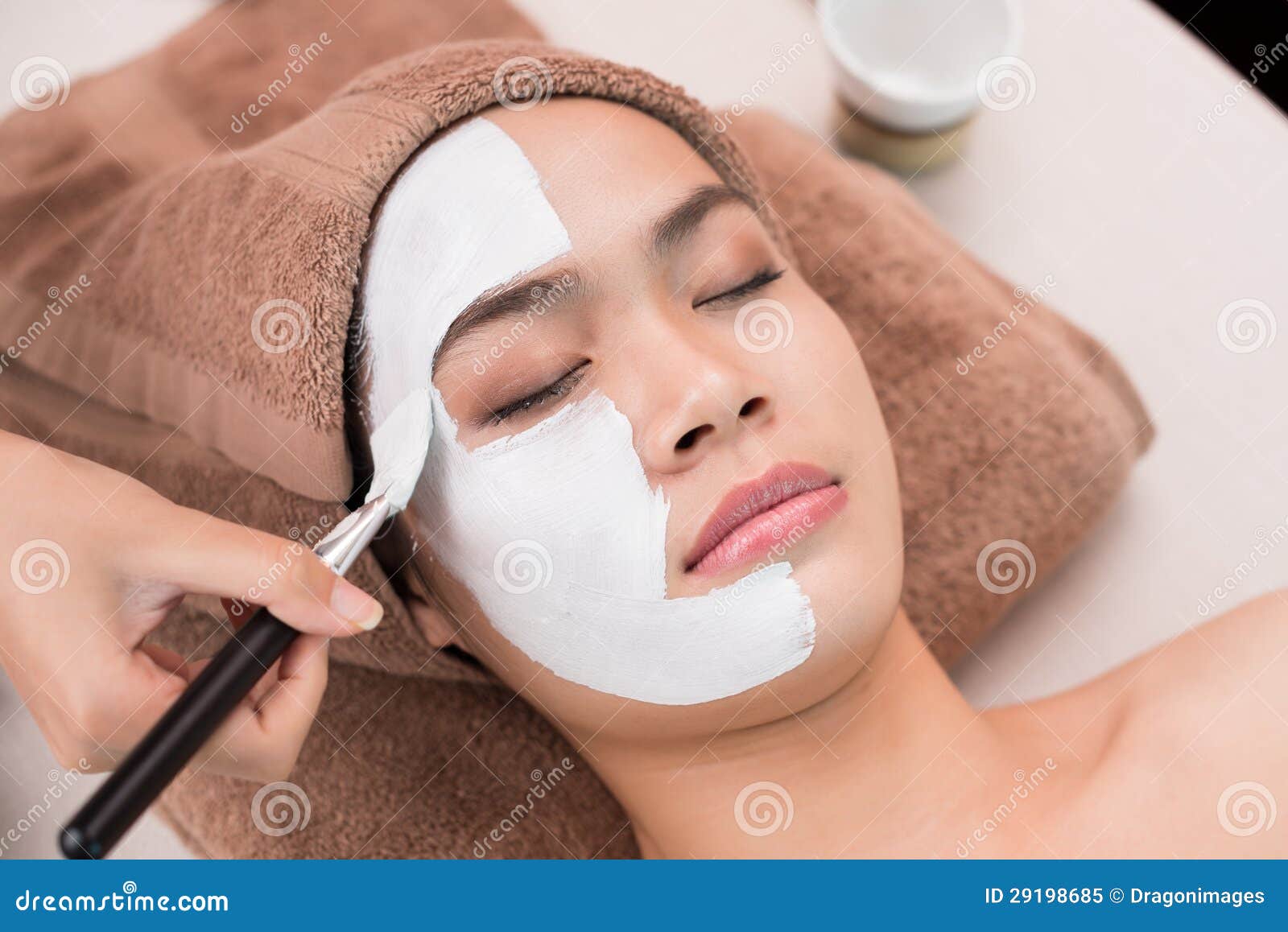 Applying mask stock image. Image of calm, body, brush - 29198685